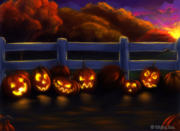 Pumpkin Patch Night Wallpaper - The Wajas Wiki